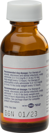 Clindamycin HCl Oral Drops for Cats and Dogs, 25mg/mL