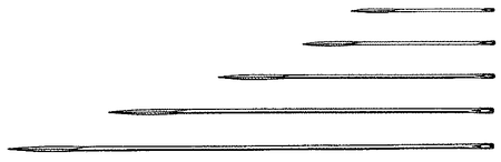 Keith Abdominal Straight Needle, Triangular Point, 2 in