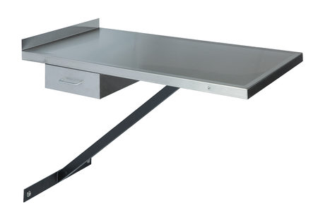 Wall Mount Exam Table, Stationary without Drawer, Stainless Steel, 22 ...