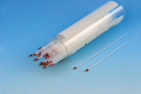 Microhematocrit Capillary Tube, Heparinized, Red, 75mm