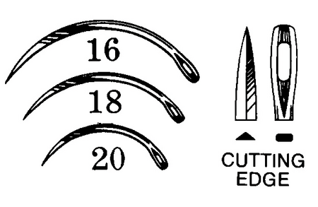 Regular Surgeon 3/8 Circle Cutting Edge Needle, Size 16