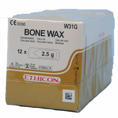 Ethicon Bone Wax Synthetic Non-Absorbable Suture (W31G) / 0 / 0 / in