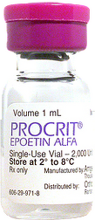 Procrit (Epoetin Alfa) Injection, Preservative-Free, 2,000U/mL