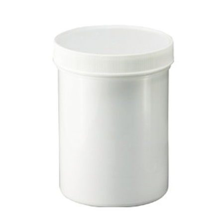 Ointment Jar, Plastic, White, 16 oz
