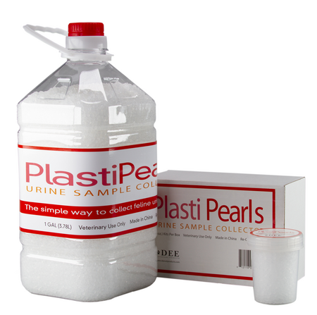 PlastiPearls Cat Litter for Urine Collection, Non-Absorbent, White, 6 ...