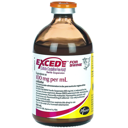 Excede Injection for Pigs, 100mg/mL
