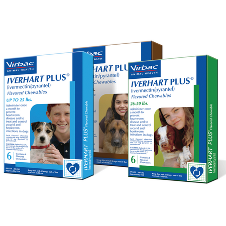 Iverhart Plus Chewable Tablets for Dogs, Blue, up to 25 lb