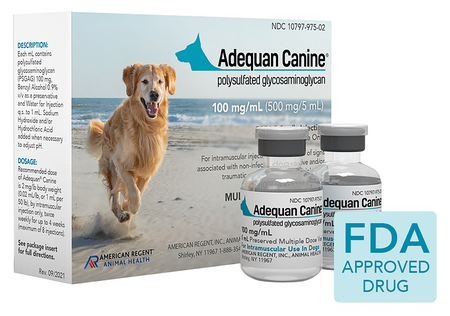 Adequan Canine Injection, 100mg/mL, Multi-Dose Vial Pack, Distributor ...