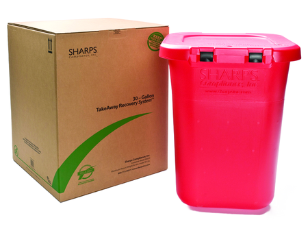 Sharps Container Recovery System, TakeAway, UPS Mailing, 30 gal