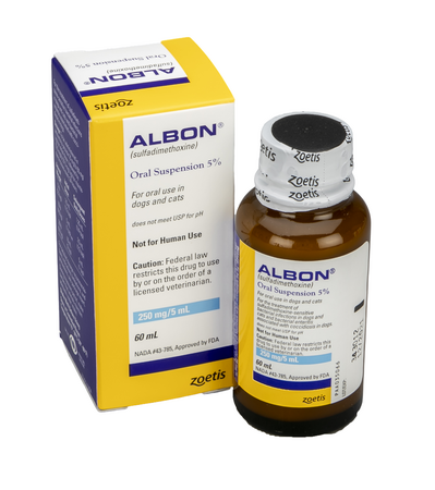 Albon 5% Oral Suspension for Cats and Dogs