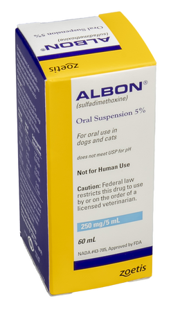 Albon 5% Oral Suspension for Cats and Dogs