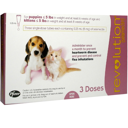 Revolution Topical for Puppies and Kittens, 15mg, Mauve, up to 5 lb