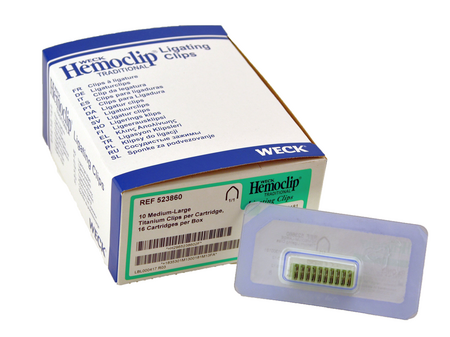 Titanium Hemoclips, Medium/Large, 10 ct Cartridge