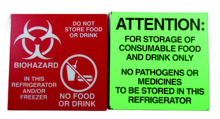 Biohazard Storage Magnet, OSHA Compliant, Red, 4 in x 4 in