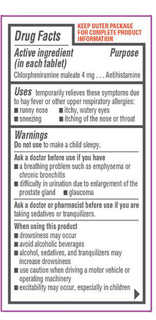 Aller-Chlor (Chlorpheniramine Maleate) Tablets, 4mg