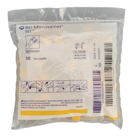 Microtainer Blood Collection Tube, with SST, Gold Microgard Closure