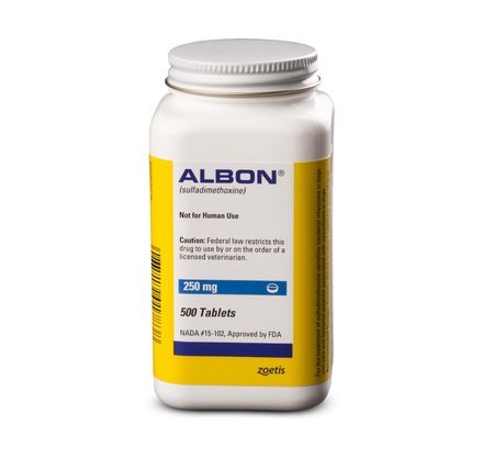 Albon Tablets for Cats and Dogs, 250mg
