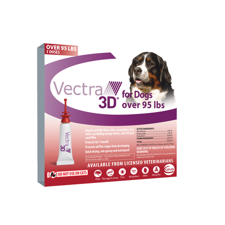 Vectra 3D Topical for Dogs, 8.0mL, Red, Extra Large, over 95 lb