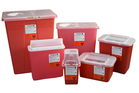 Sharps Container, Sliding Lid, 8 Quart/2 Gallon