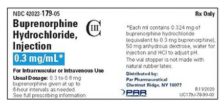 Buprenorphine HCl Injection, 0.3mg/mL, C3