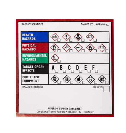 GHS Chemical Product Labels, Waterproof