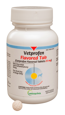 Vetprofen (carprofen) Flavored Tabs for Dogs, 25mg