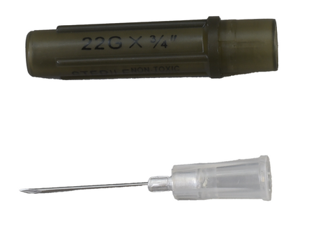 Disposable Needle, Hard Pack, 22 G X 3/4 in