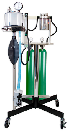 Anesthesia Machine, Stand Model, One Flow Meter, Two E Tank Yokes