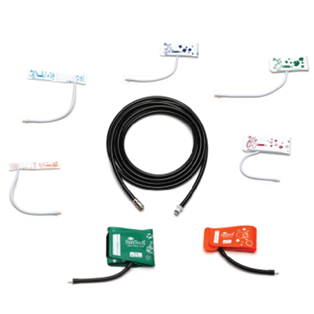 Suntech NIBP Pack, Includes 7 Cuffs (sizes 1-7) and Hose (120 in)