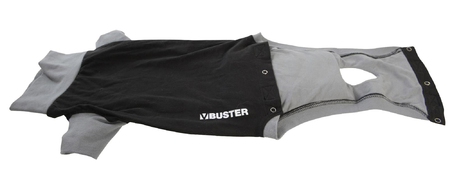 BUSTER Body Suit Classic for Dogs, Black/Grey, XXL, 74cm