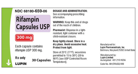 Rifampin Capsules, USP, 300mg