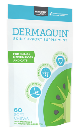 Dermaquin Soft Chews for Small-Medium Dogs, 5-30lbs and all Cats