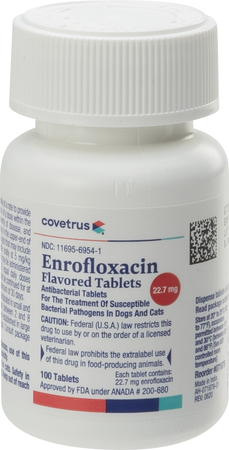 Enrofloxacin Flavored Chewable Tablets, 22.7mg