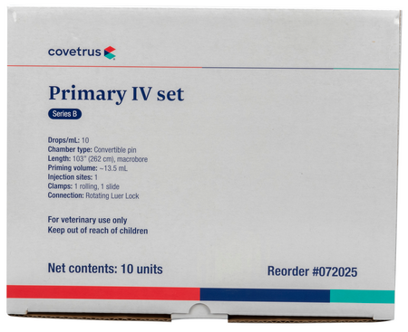 Primary IV Set | Series B, 103 in Macrobore Tubing (appx 17.3mL), 10Dp ...