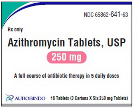 Azithromycin Tablets, USP, 250mg, Z-Pak