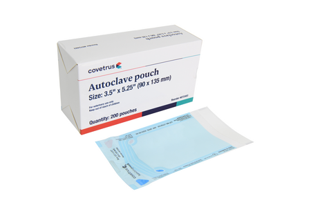 Dual Indicator Self-Sealing Autoclave Pouch, 3.5 in x 5.25 in