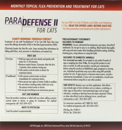 PARADefense II for Cats, Orange, 5-9 lb