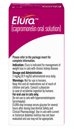 Elura (Capromorelin) Oral Solution for Cats, 20mg/mL