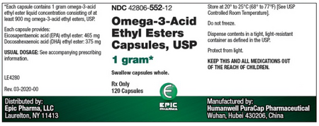 Omega-3-Acid Ethyl Esters Capsules, USP, 1gm
