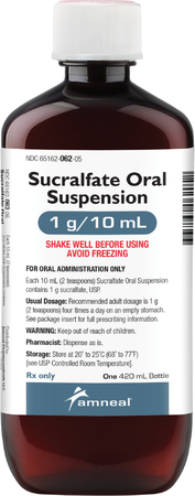 Sucralfate Oral Suspension, 1g/10mL, Cherry Flavored