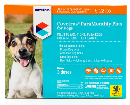 Covetrus ParaMonthly Plus for Dogs, Small, Orange, 5-22 lb