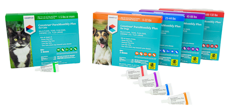 Covetrus ParaMonthly Plus for Dogs, Medium, Blue, 23-44 lb