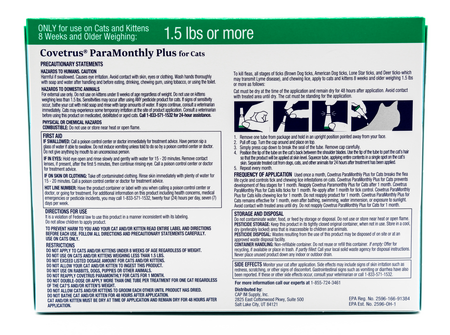 Covetrus ParaMonthly Plus for Cats, Green, Over 1.5 lb