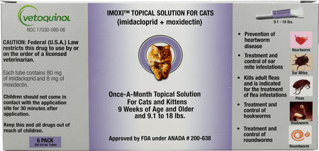IMOXI Topical Solution for Cats, Purple, 9.1-18 lb