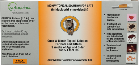 IMOXI Topical Solution for Cats, Orange, 5.1-9 lb