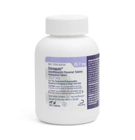 Enroquin (Enrofloxacin) Flavored Tablets, 22.7mg