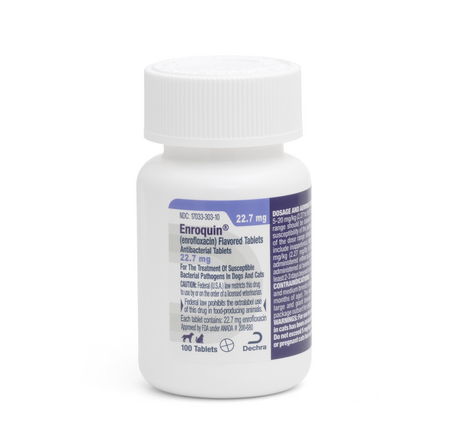 Enroquin (Enrofloxacin) Flavored Tablets, 22.7mg