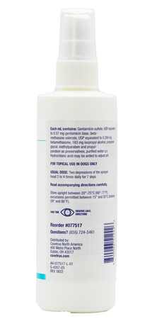 Gentamicin Sulfate, USP, with Betamethasone Valerate, USP, Topical Spray