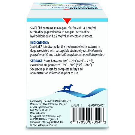 SiMPLERA Otic Solution for Dogs