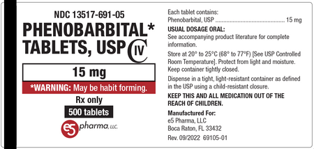 Phenobarbital Tablets, USP, 15mg, C4